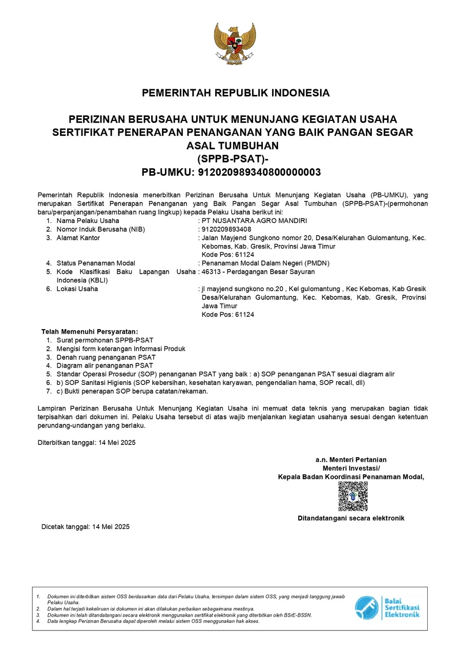 About Us | PT Nusantara Agro Mandiri